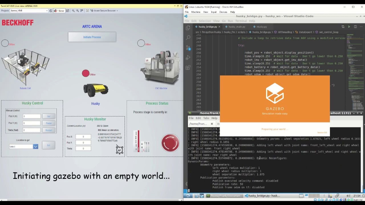 Beckhoff PLC controlling AGV robot using OPC-UA - YouTube