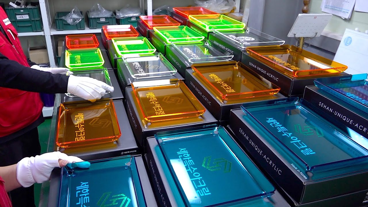 Acrylic tray making of process. Specialized acrylic factory in Korea ...