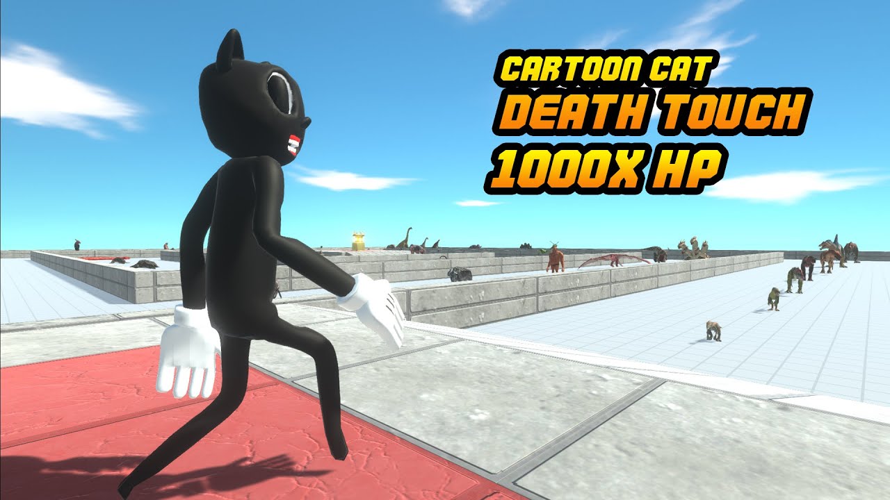 1000x HP CARTOON CAT Death Touch - Animal Revolt Battle Simulator - YouTube