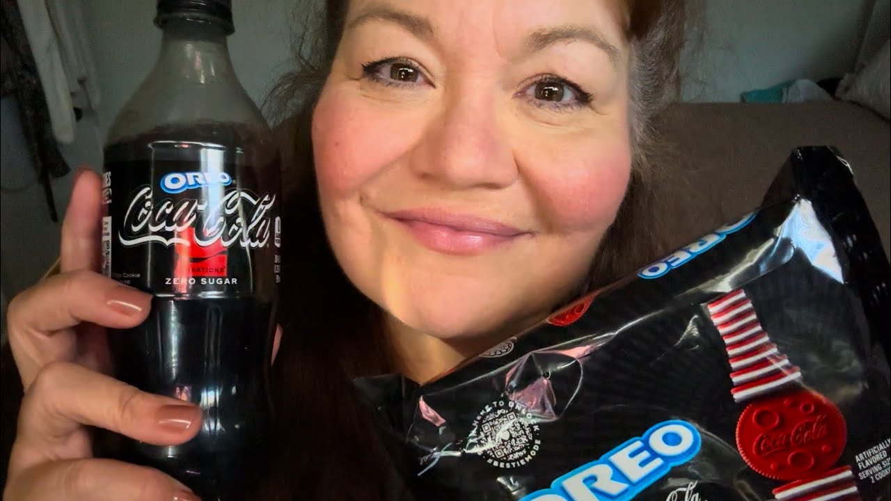 ASMR OREO COCA-COLA/COKE ZERO REVIEW (whispering mukbang ramble) - YouTube