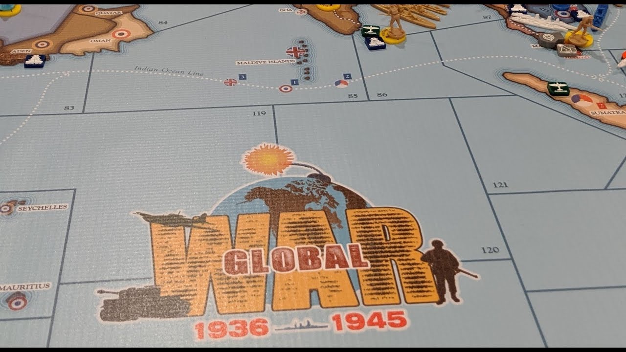 Global War 36 (Historical Board Gaming) - Map Giveaway Contest! - YouTube
