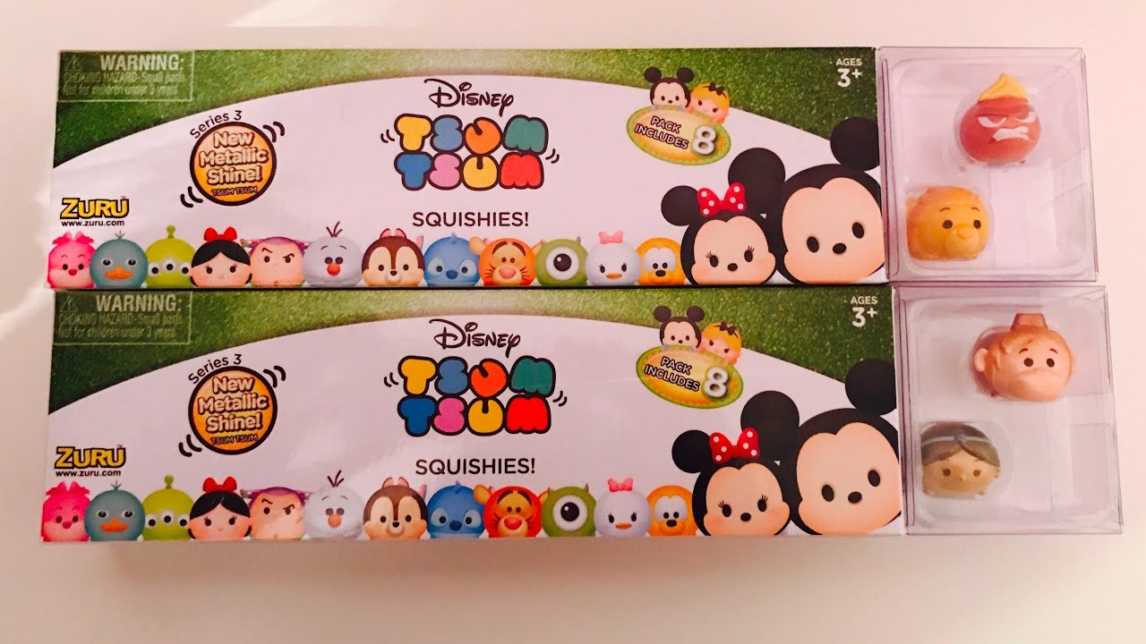 Disney, Series 3 metallic squishy Tsum Tsum - YouTube
