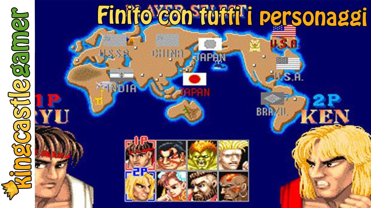 Street Fighter II The World Warrior : (all bosses) TUTTE LE SCENE ...