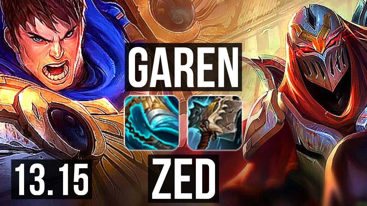 GAREN vs ZED (TOP) | 5/0/3, 1300+ games, Rank 7 Garen | EUW Challenger ...