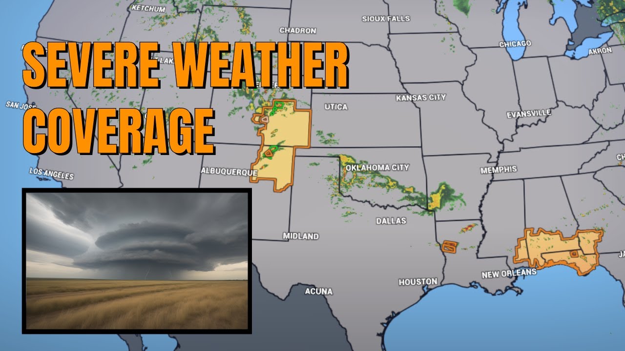LIVE COVERAGE - WIDESPREAD SEVERE WEATHER today and early tonight - YouTube