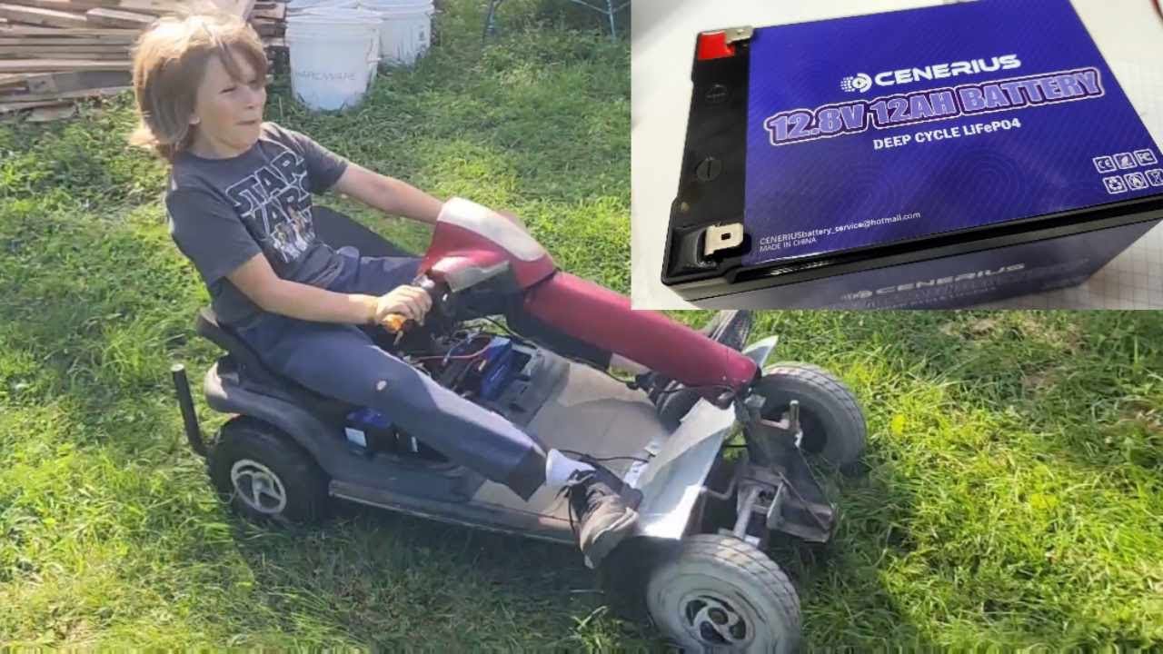 Mobility Scooter Go-kart Lithium LiFePO4 Upgrade - YouTube