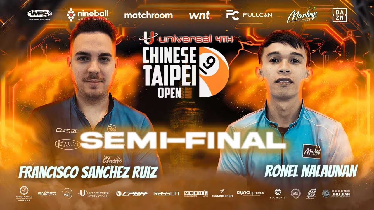 【第四屆Universal台北撞球職業公開賽】(ESP) Francisco Sanchez Ruiz vs Ronel Nalaunan ...