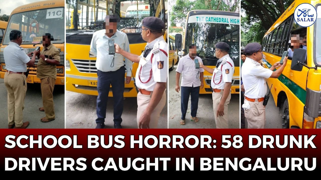 Shocking! 58 Drunk School Bus Drivers Caught in Bengaluru Morning Drive ...