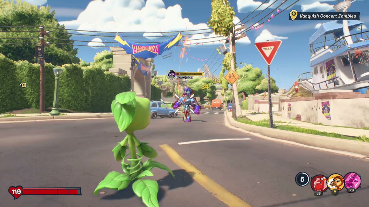 Pvz BFN Single Player Quests (Town Center Plants) - YouTube