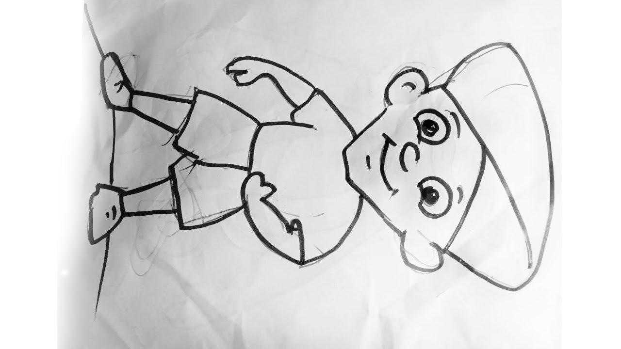 How to draw bholu step by step - YouTube