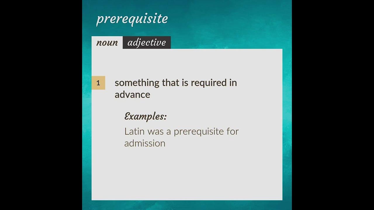 prerequisite-meaning-of-prerequisite-youtube