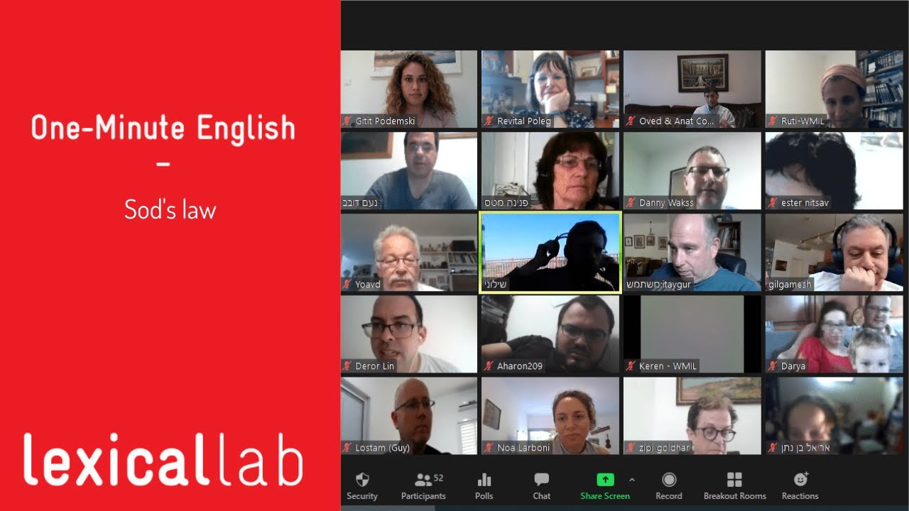 ONE-MINUTE ENGLISH: Sod's Law LEARN WITH LEXICAL LAB - YouTube