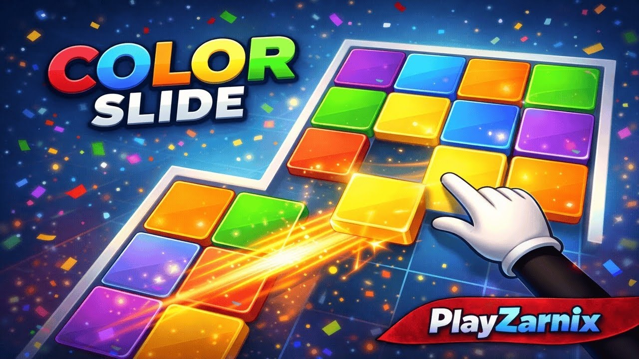Color Slide Game Gameplay | Satisfying Puzzle Moves | PlayZarnix - YouTube