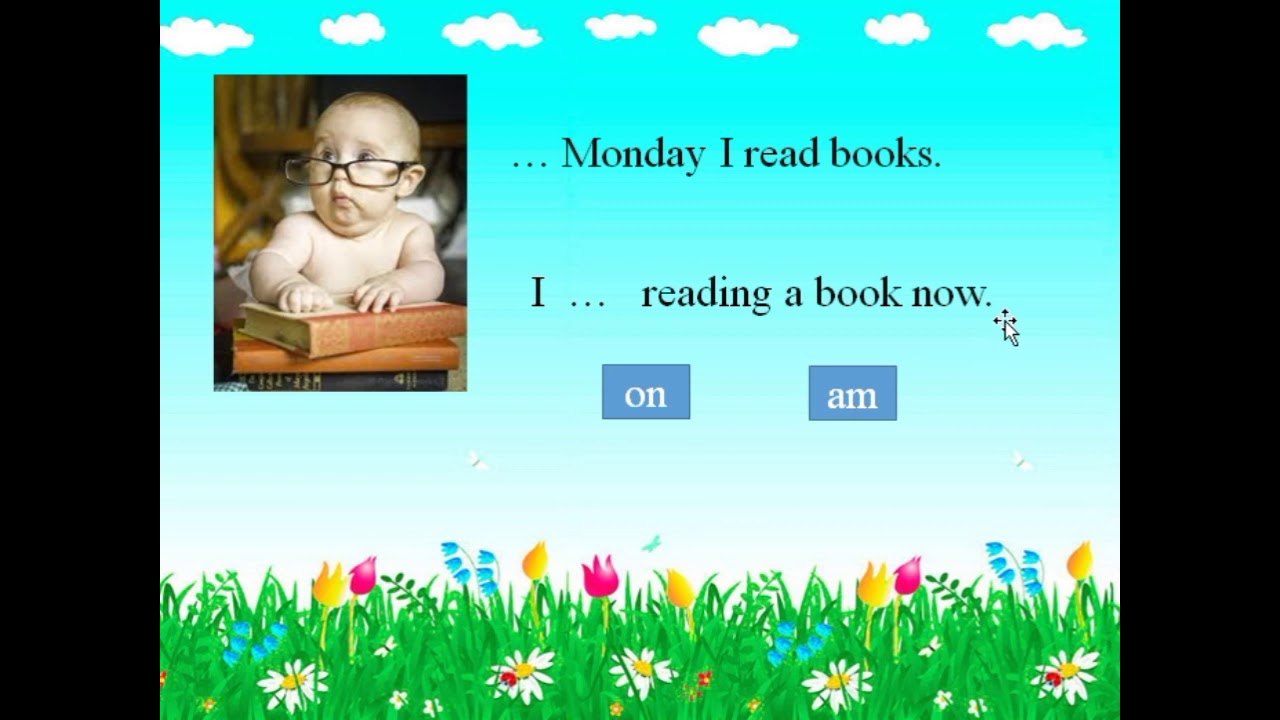 On Monday I read books. - YouTube