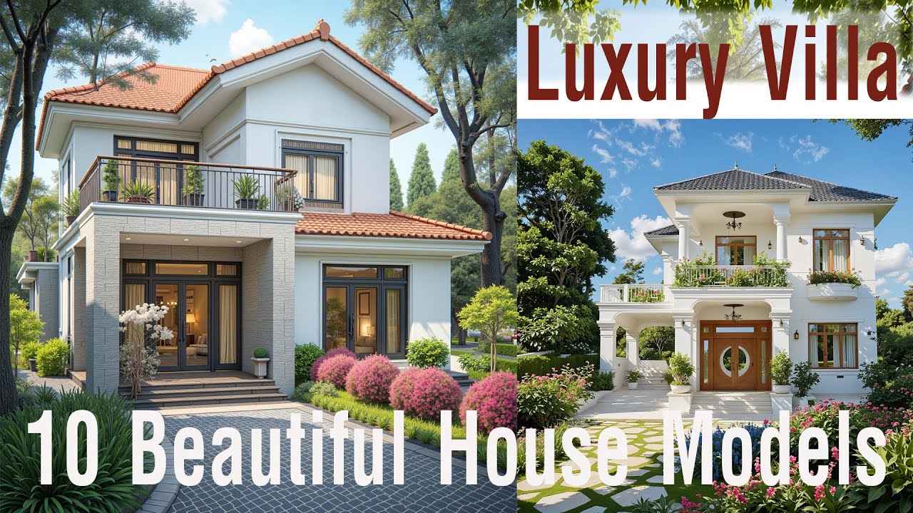 10 Beautiful House Models | Stunning Luxury Villas You Must See! - YouTube