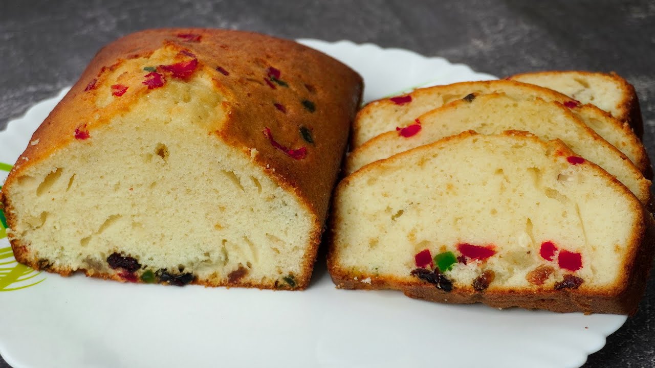Bakery Style Fruit Cake Recipe | Soft, Spongy and Delicious Fruit Cake ...