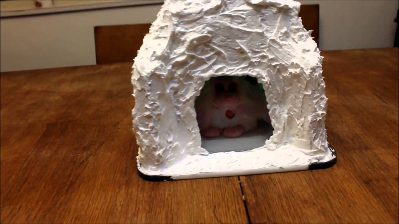 Snow cave birthday cake with snow monster inside - YouTube