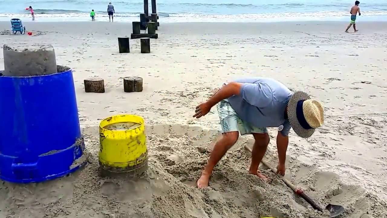 How To Make Sandcastles (Step 3) - The Small Base Tower - YouTube