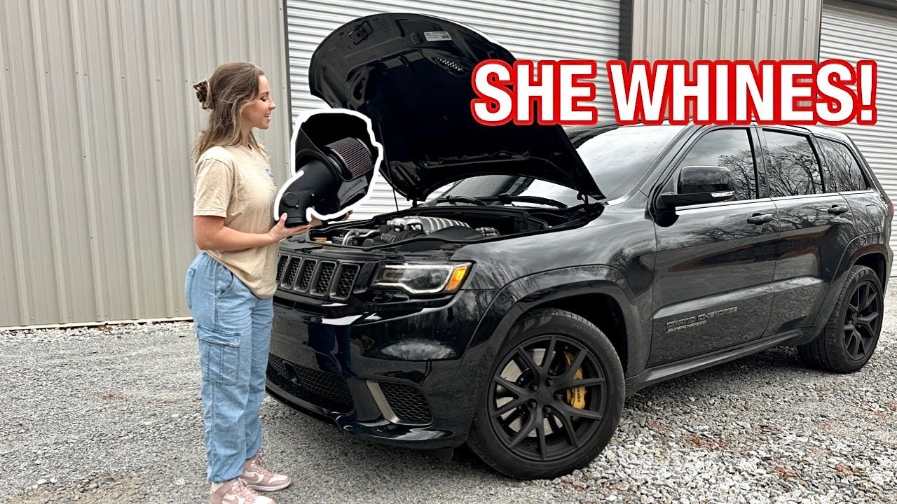 SUPERCHARGER SOUNDS: NEW INTAKE FOR MY TRACKHAWK - YouTube