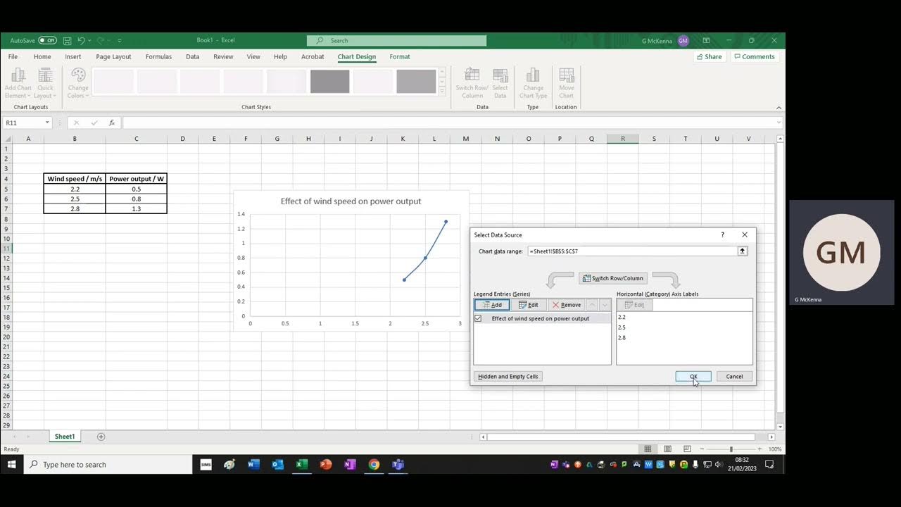 12. Creating a graph in excel - YouTube