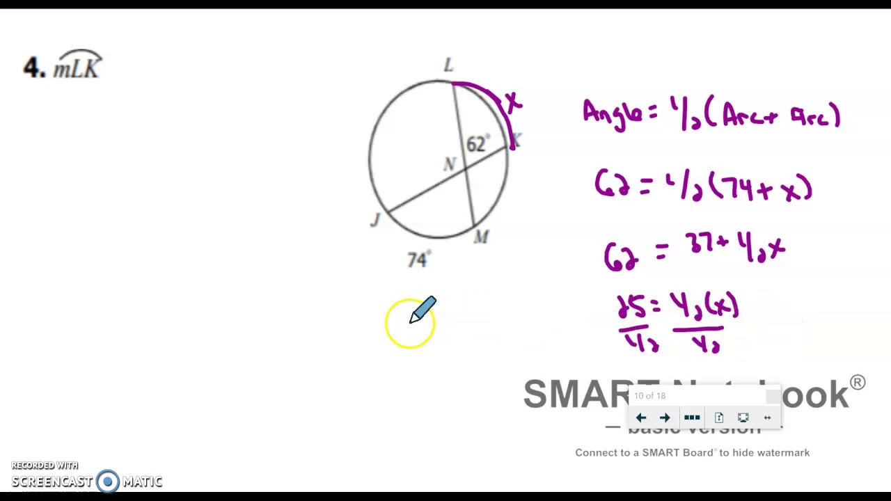 Interior and Exterior Angles in Circles - YouTube