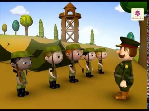 Five Little Soldiers - 3D English Nursery Rhyme for Children ...