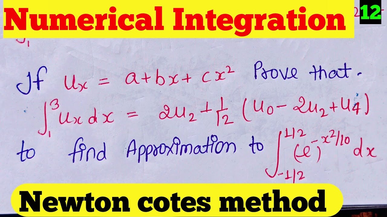 Newton cotes method problems| Newton cotes method Numerical Integration ...