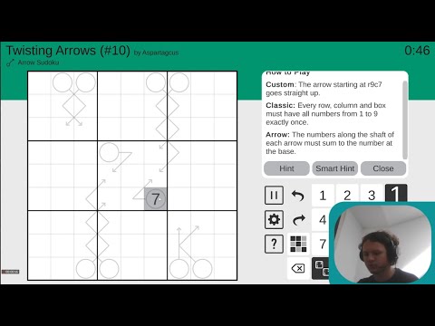 Solving the "Cracking the Cryptic" Puzzle #10 - Twisting Arrows - YouTube