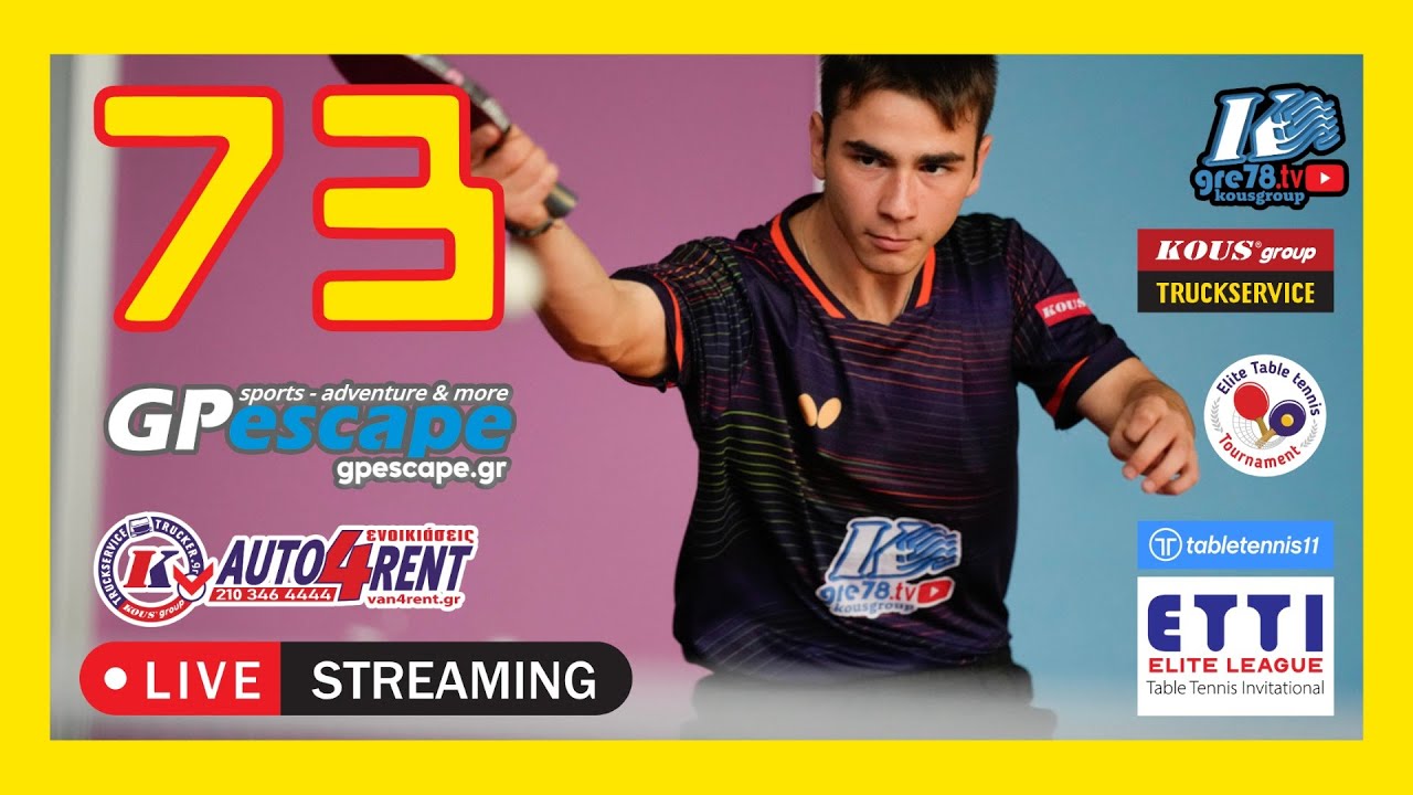 Elite Table Tennis Invitational Tournament 73 by gre78tv 🏓 - YouTube