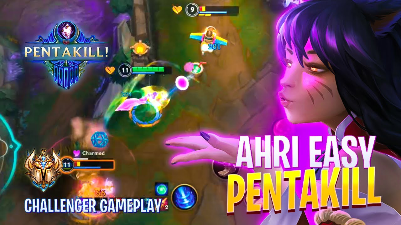 AHRI EASY PENTAKILL | AHRI WILD RIFT CHALLENGER GAMEPLAY | Build ...