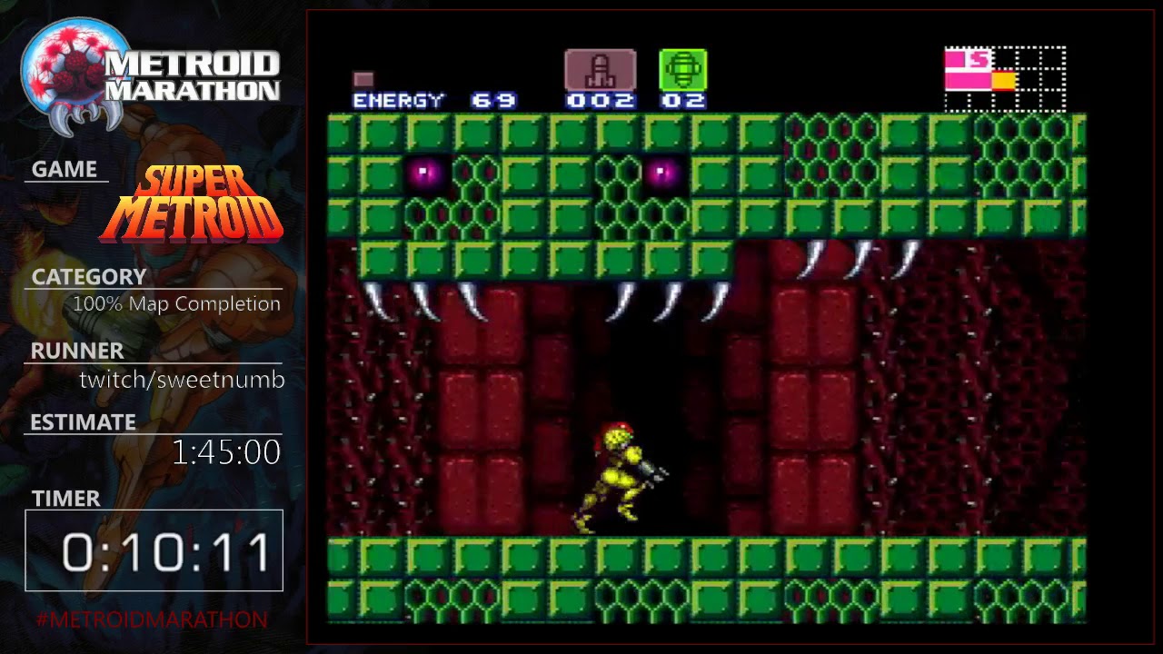 Metroid Marathon 2015 - #02 - Super Metroid 100% Map Completion - YouTube