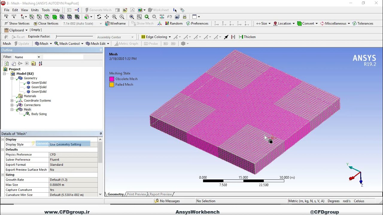CutCell Mesh #Ansys Meshing - YouTube