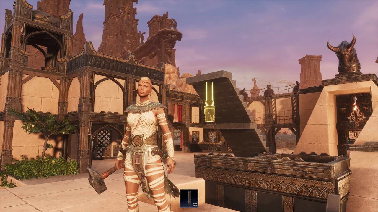 Conan Exiles : "Pillar trick" and some Pyramide combinations.. - YouTube