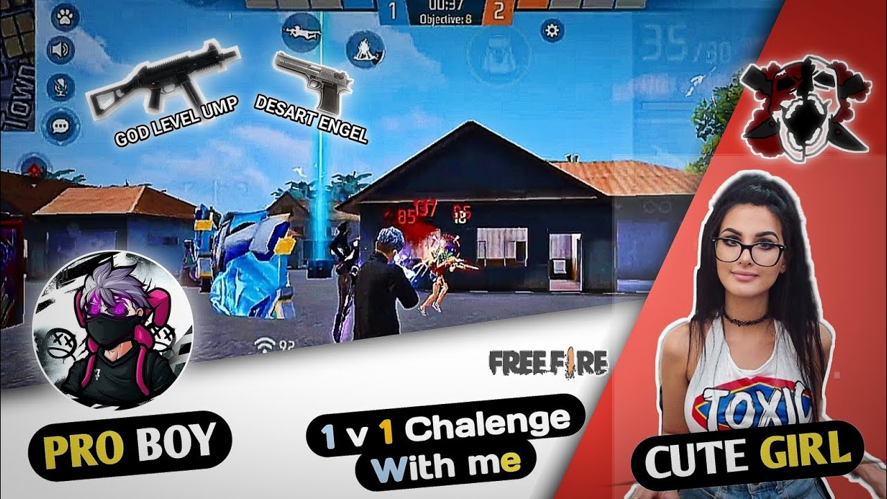 1 V 1 Challenge with me 😱😱 / cute girl challenge with me 😍 / God level ...