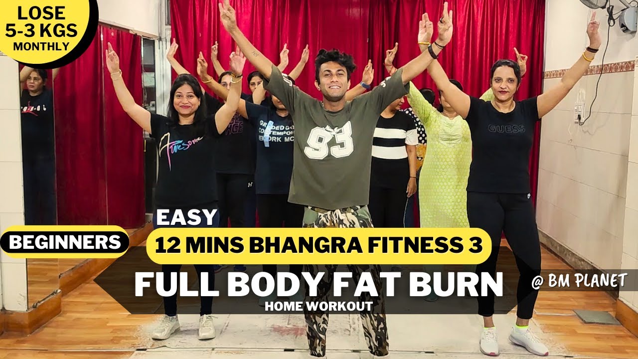 12 Mins Nonstop Bhangra Mix Dance Fitness Workout 2023 | Burn FULL BODY ...
