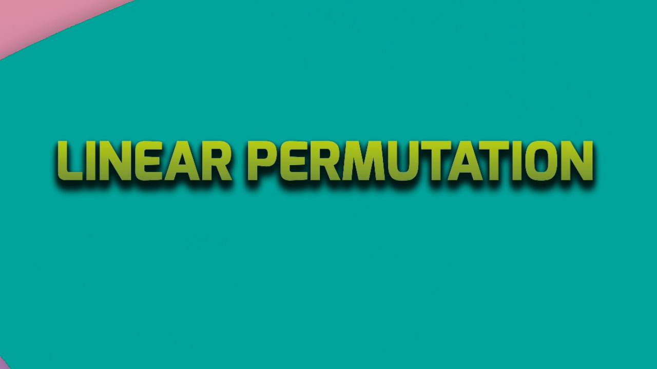 Linear Permutations with REPETITION - Video Tutorial - YouTube