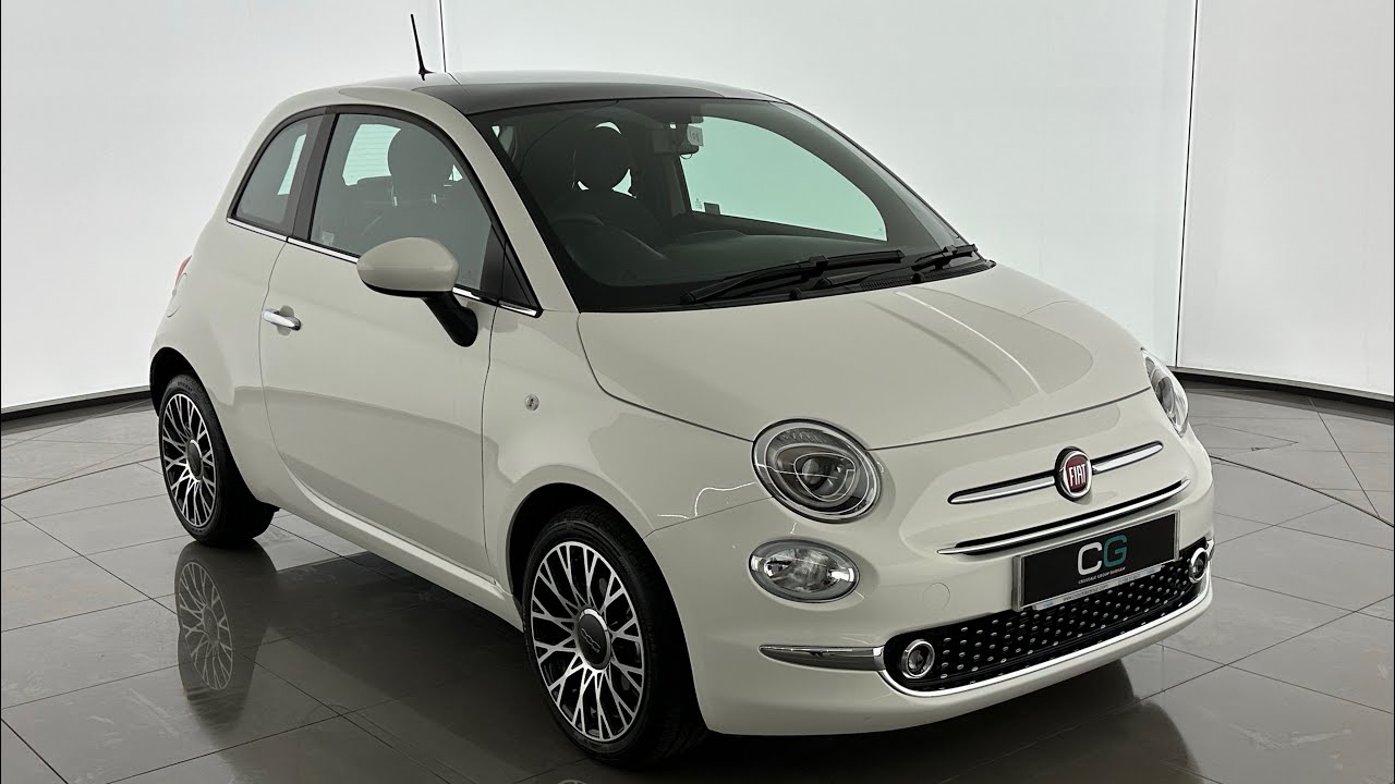 White Fiat 500 MHEV Top - YouTube