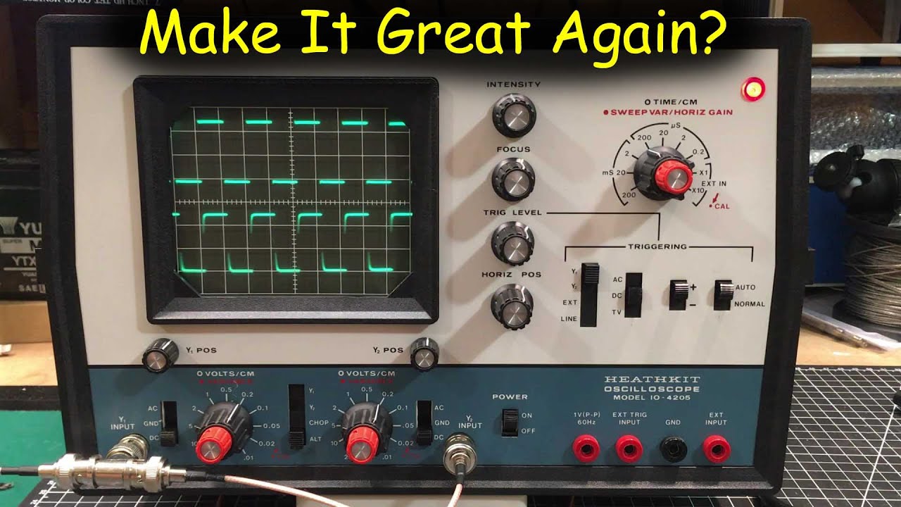 0067 - Heathkit IO-4205 Oscilloscope - Part 1: A Quick Look - YouTube