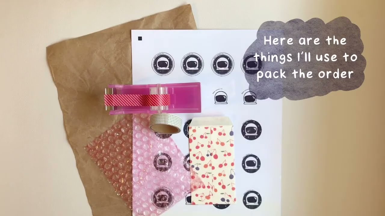 Cutting Label Stickers and Packing an Order! - YouTube