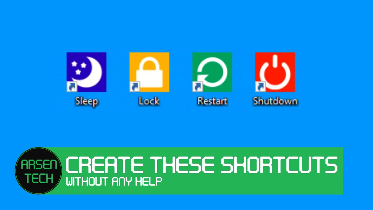 How To Create Shutdown Restart Lock Desktop Shortcuts Windows 10 8 How To Create Shutdown Restart Lock Desktop Shortcuts Windows 10 8