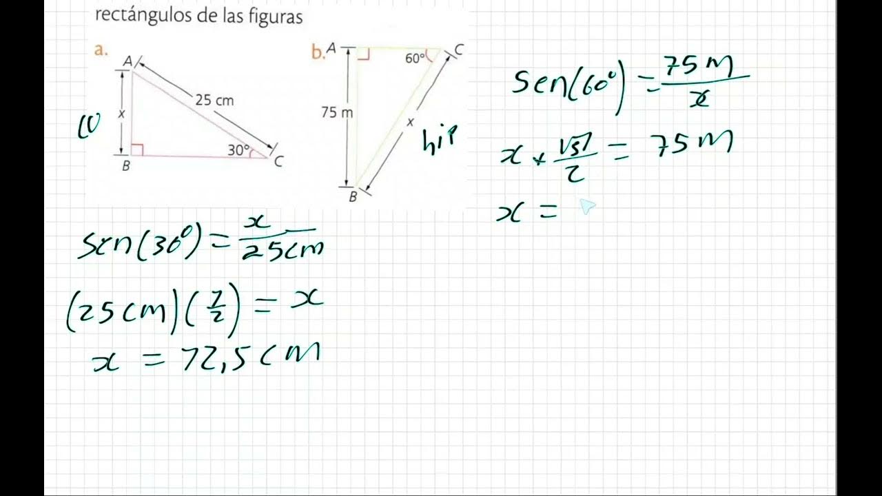 Resolver triangulos rectangulos 1 - YouTube