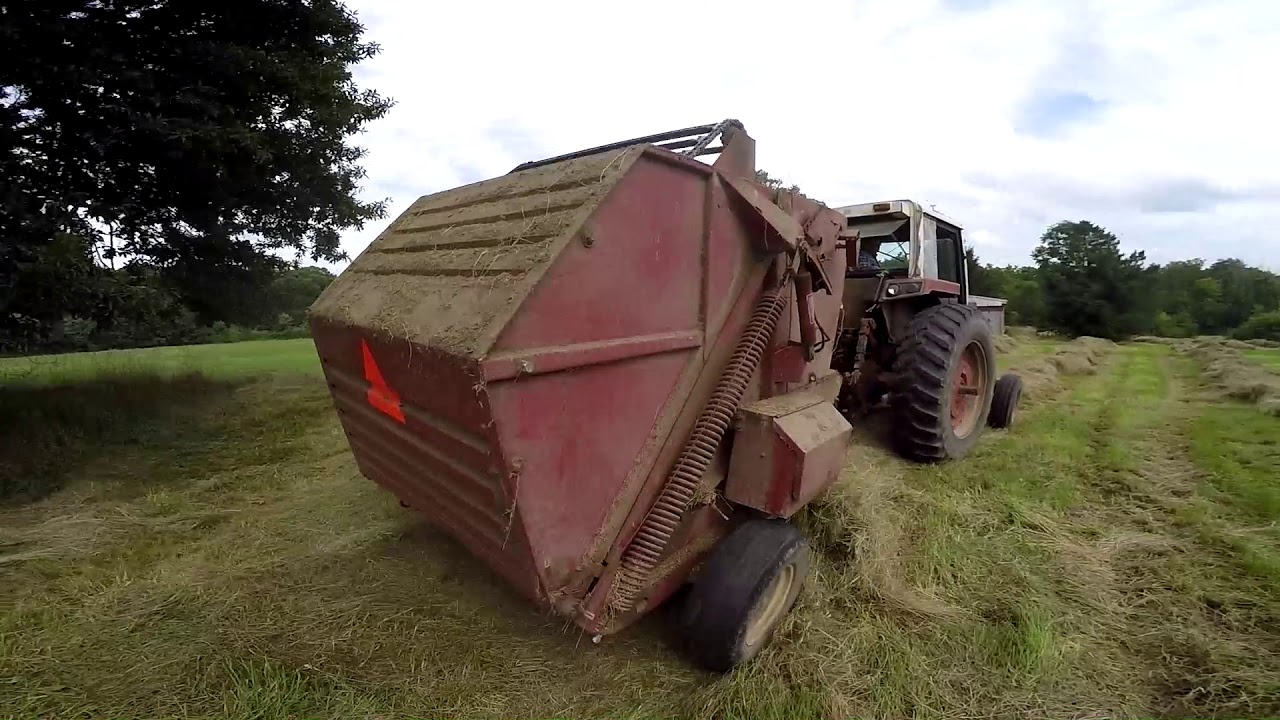 Rake Brakes by the Road, Round Baling and Collection - YouTube