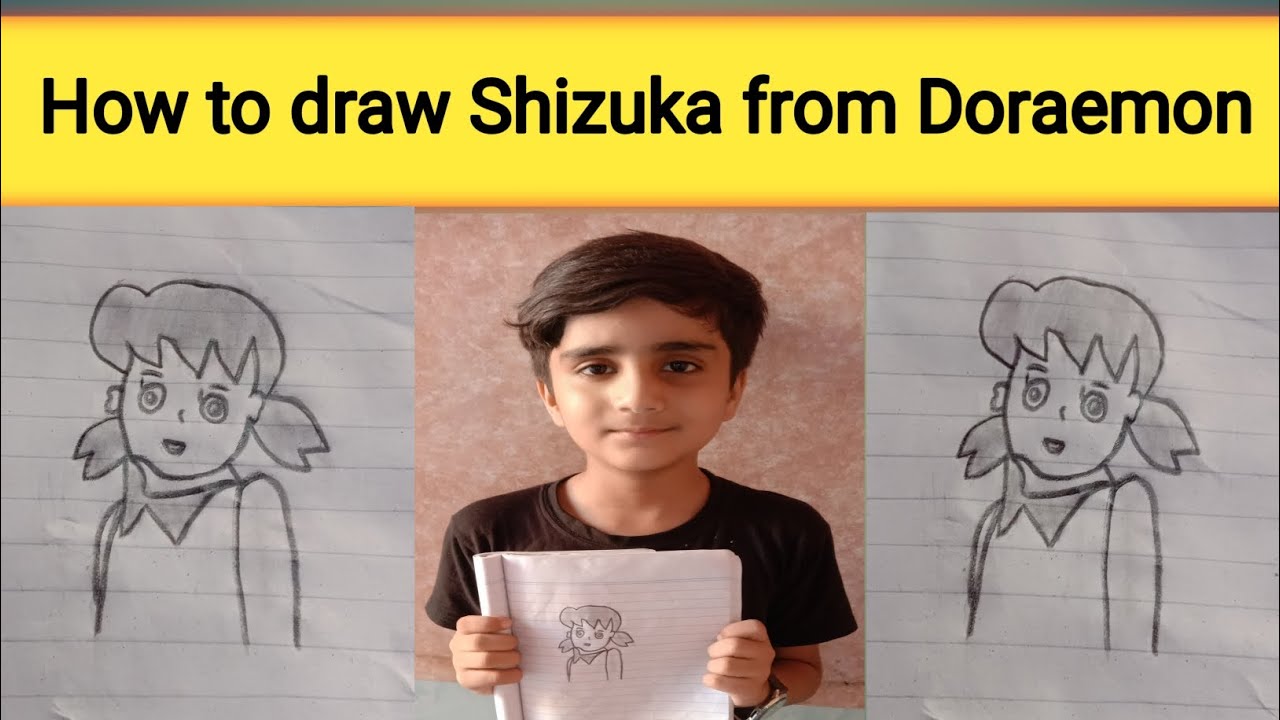 How to Draw Shizuka from Doraemon | Shizuka drawing from Doraemon step ...