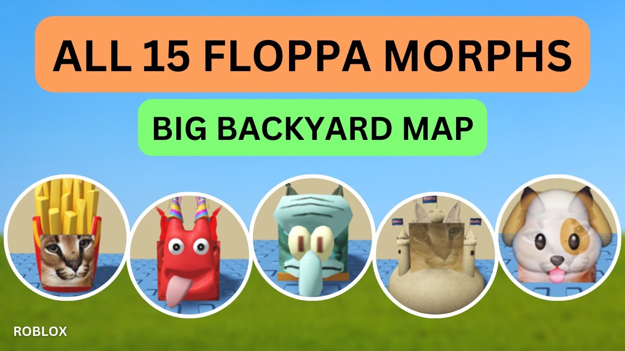 How To Find All 15 Floppas in Big Backyard Map | Roblox Find The Floppa ...
