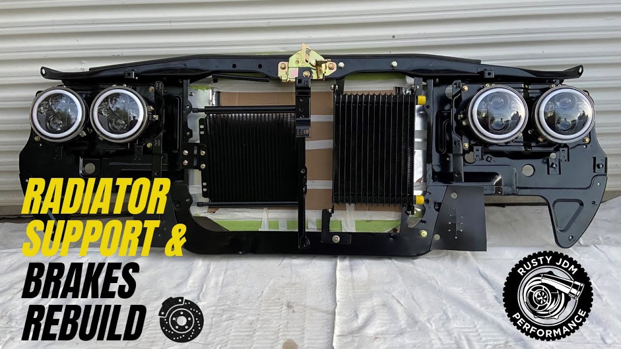 TOYOTA CROWN MS85 1975 2JZ SWAP PART 9 RADIATOR SUPPORT ASSEMBLY ...