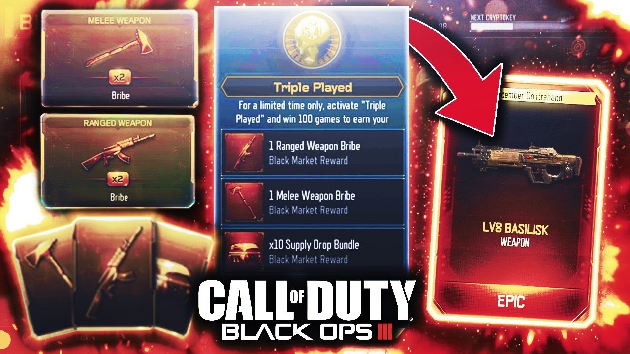 UNLOCKING "TRIPLE PLAY" WEAPON BRIBE In BLACK OPS 3! - COMPLETING “FREE ...