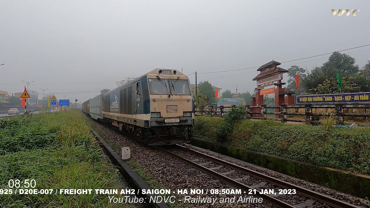 🔴 ĐẾN TỈNH QUẢNG TRỊ GẶP ĐẦU MÁY D20E-007 KÉO TÀU HÀNG TIẾN RA HÀ NỘI ...