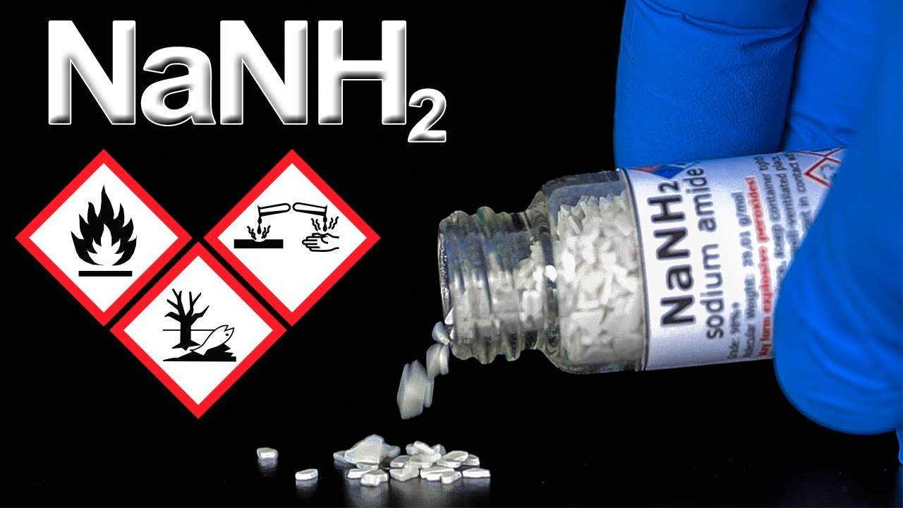 Sodium amide (Sodamide). NaNH2. Chemical reactions - YouTube