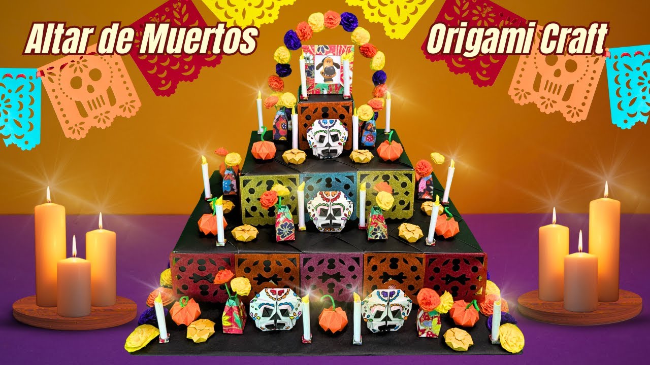 How to Make Origami Day of the Dead (Altar de Muertos) with Decorations ...