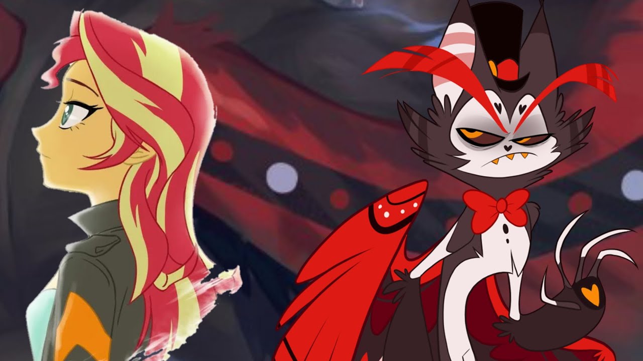 Sunset Shimmer MLP and Husk Hazbin Hotel - YouTube